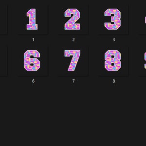 Pink Building Block Numbers Clipart 10 PNG Pink Birthday Blocks Number ...