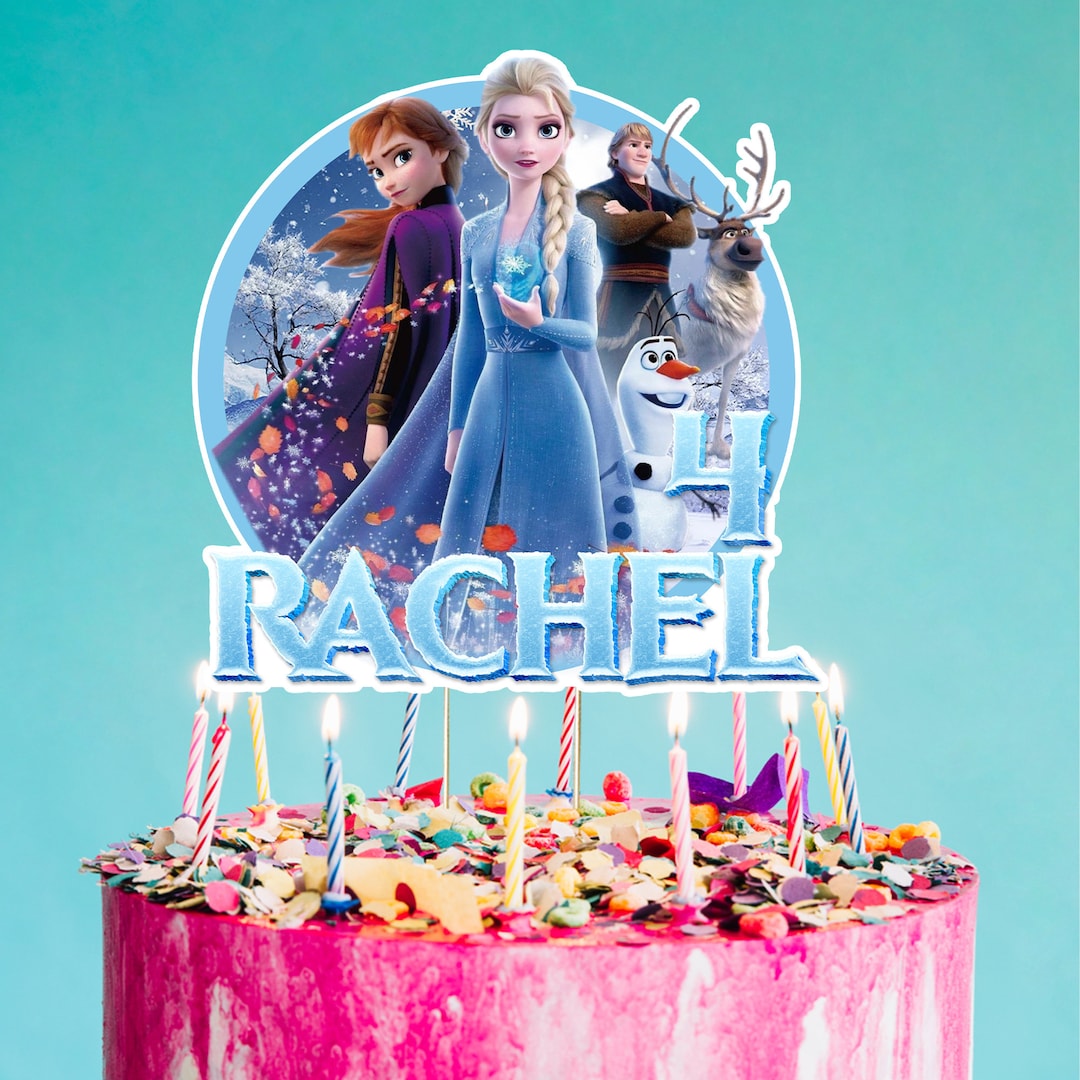 Elsa Cake Topper zum Ausdrucken, Frozen Elsa Birthday Party Cake Topper ...