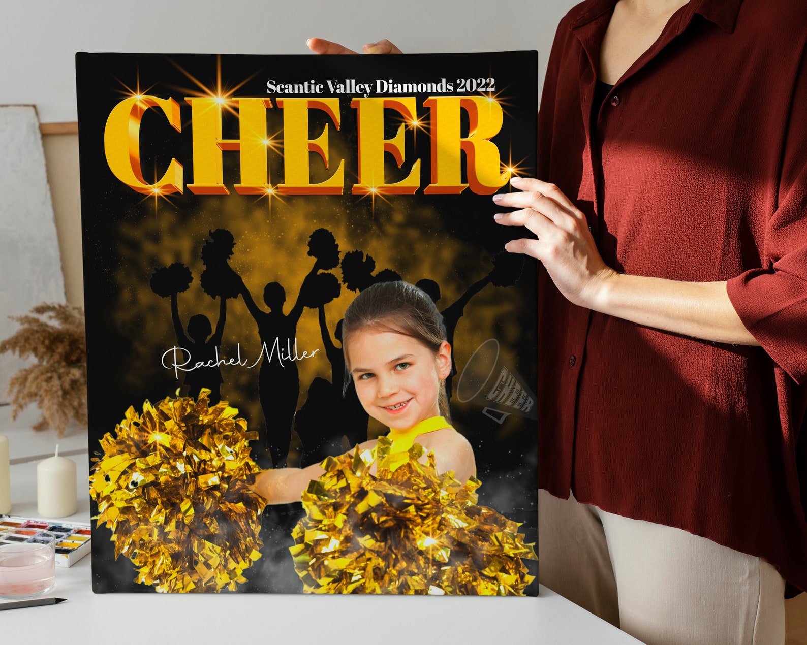 Sports Poster Cheer Get Your Own Collage Cheerleader Poster - Etsy