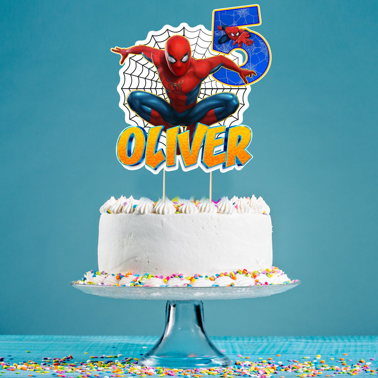 Printable Spiderman Cake Topperspiderman Birthday Cake - Etsy Canada