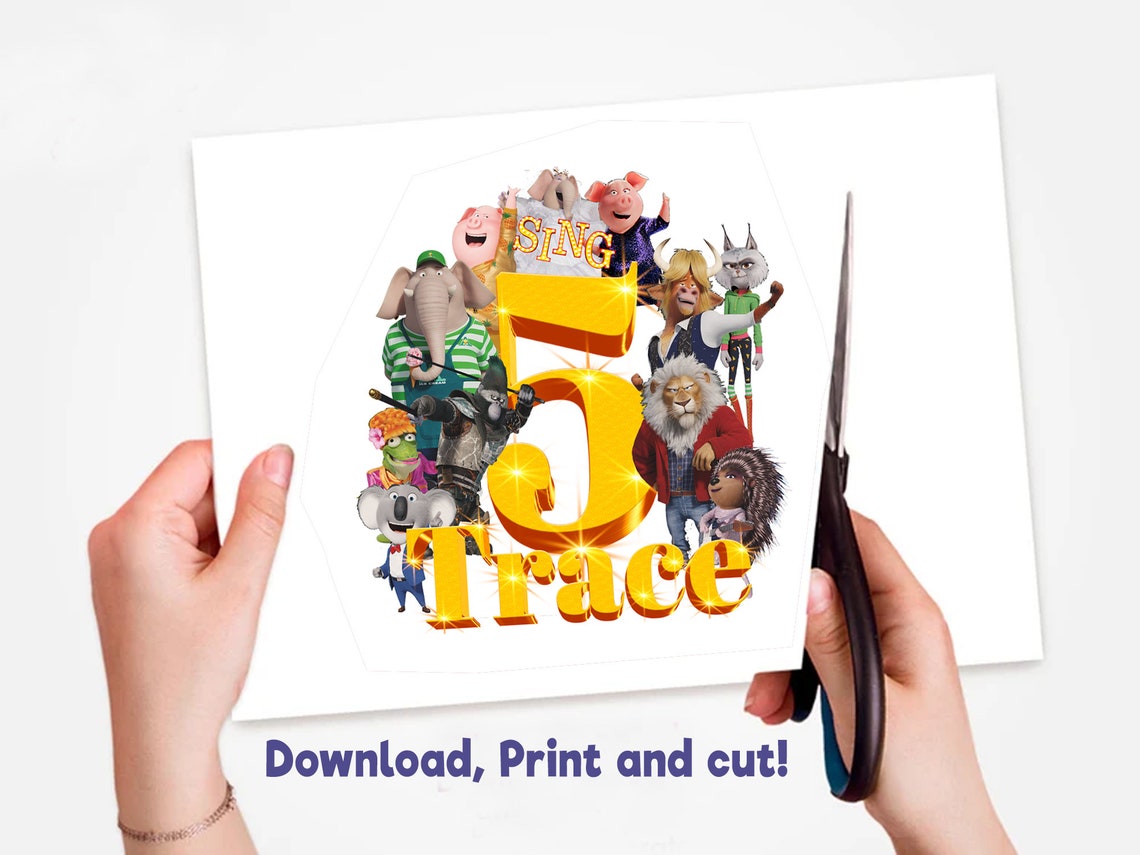 Printable Sing 2 Party Cake Toppersing 2 Birthday Cake - Etsy