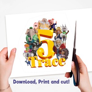 Printable Sing 2 Party Cake Topper,sing 2 Birthday Cake Topper,birthday ...