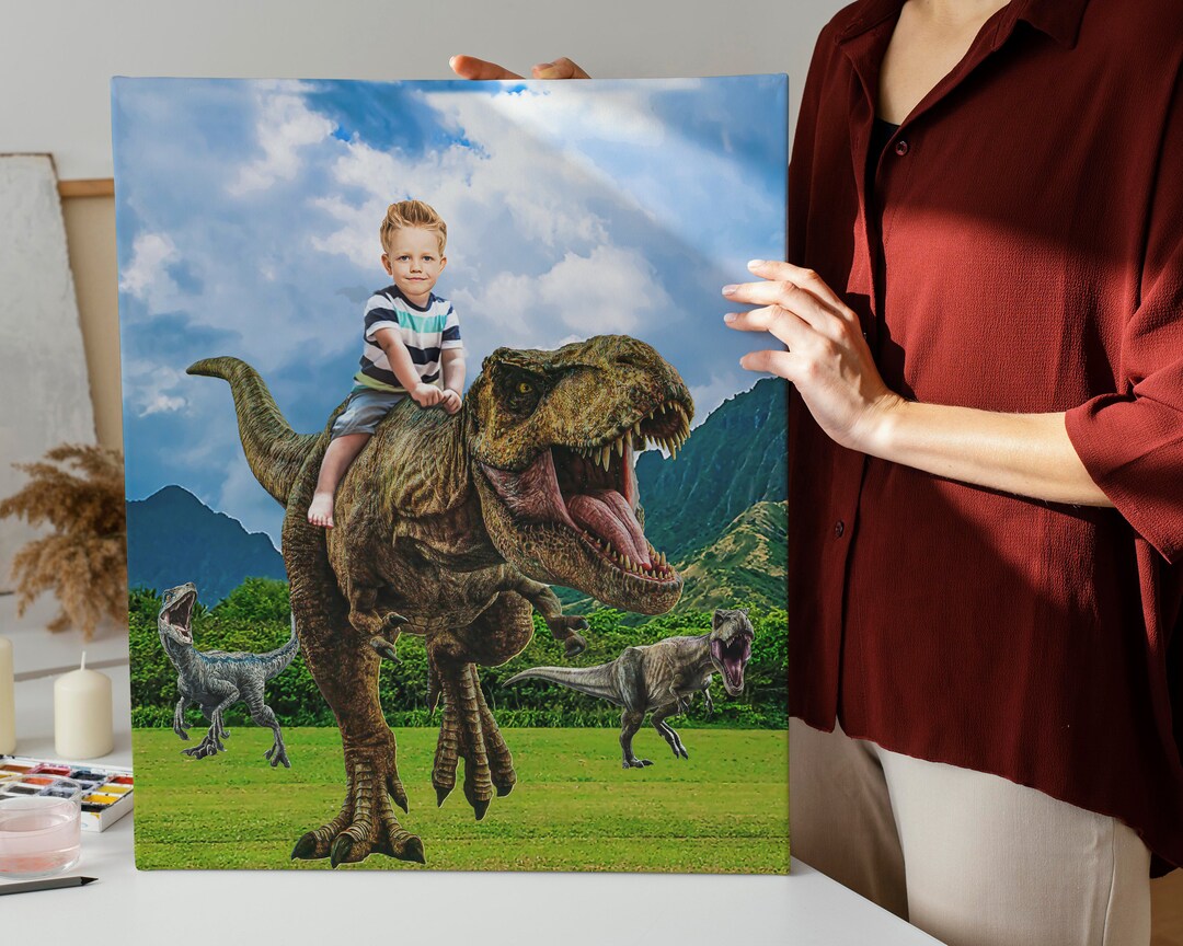 Jurassic Dinosaur Kids Custom Portrait, Get Your Own Dinosaur Portrait ...