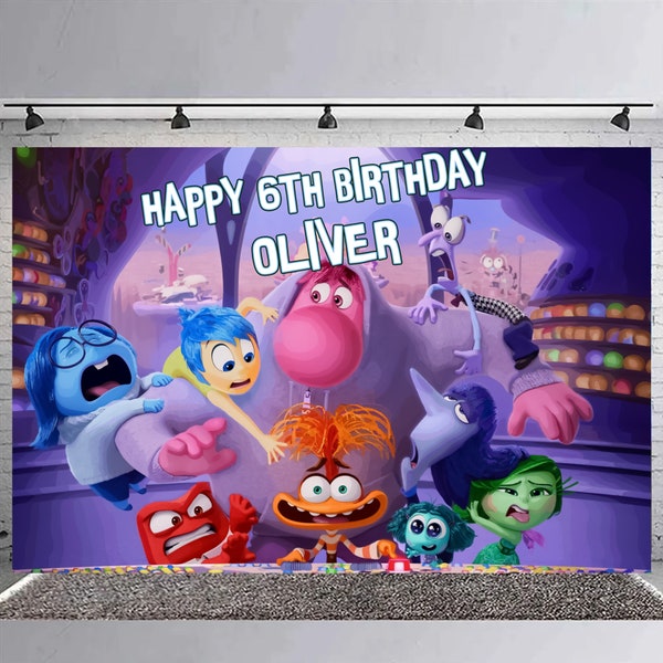 Inside Out 2 Birthday Backdrop - Etsy