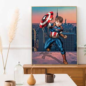 Captain America Custom Portrait, Get Your Own Superhero Portrait From ...