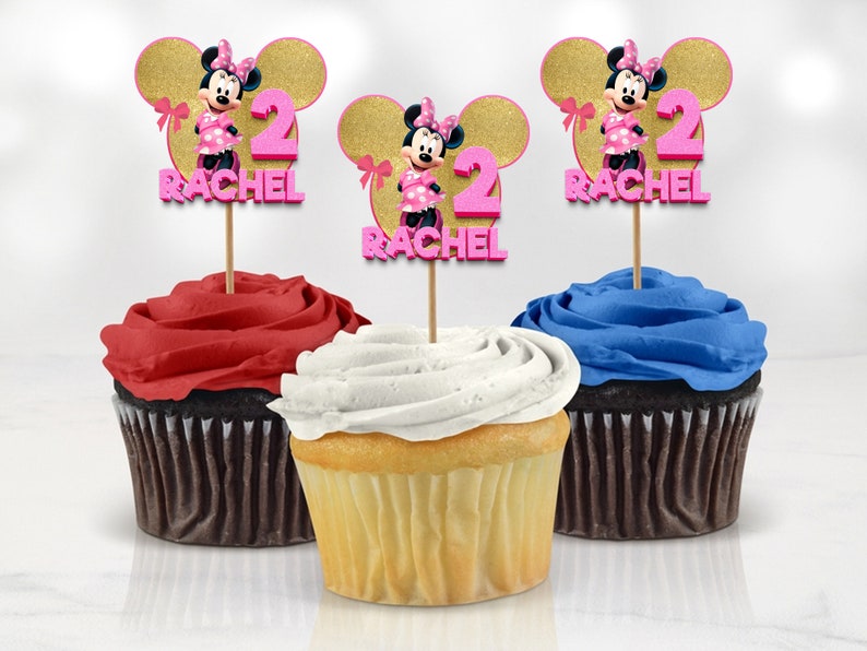 Printable Minnie Mouse Cake Topper Minnie Mouse Birthday - Etsy