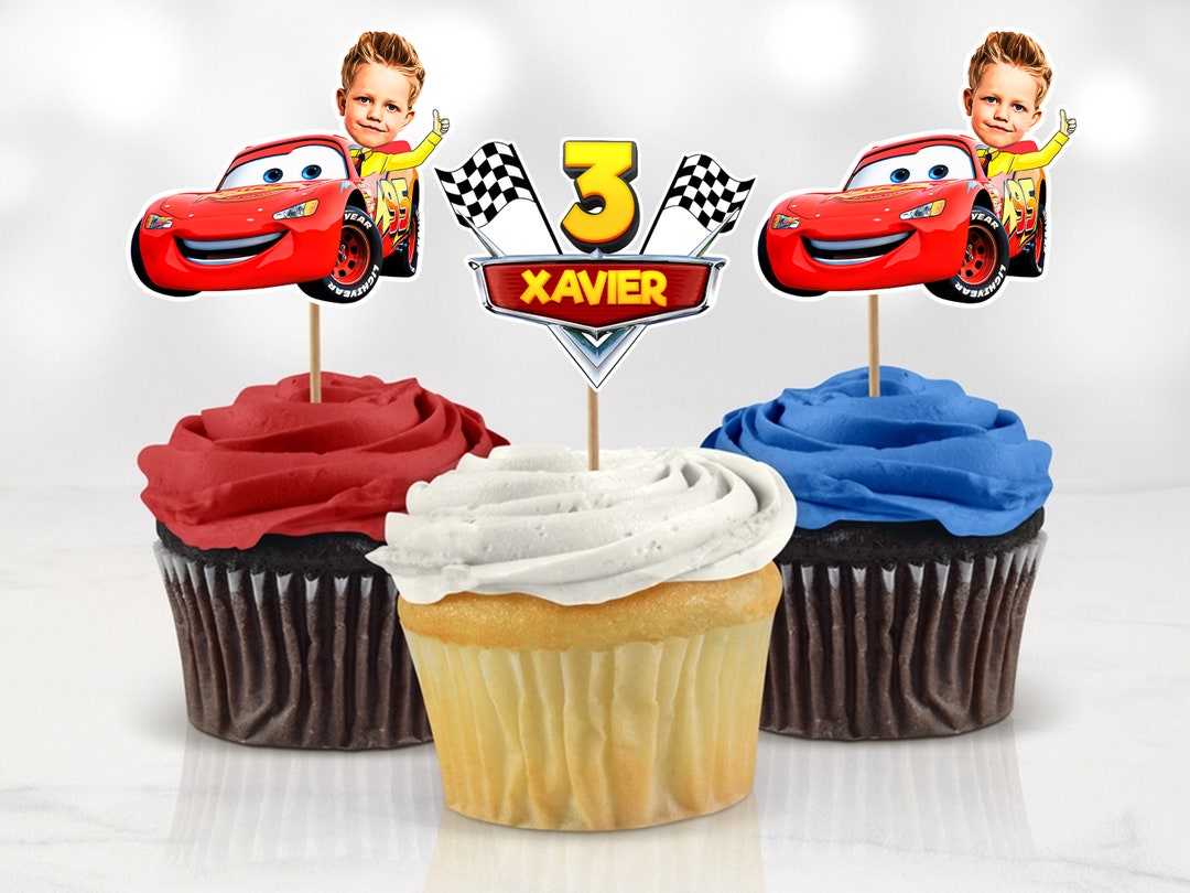 Printable Cars Custom Photo Cupcake Topper, Personalised Cars Cupcake ...