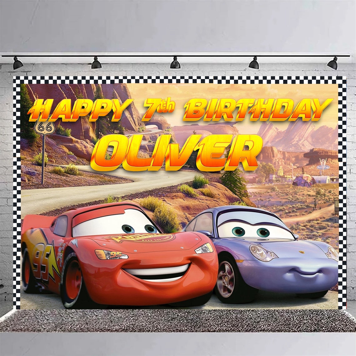 Cars Birthday Backdropcars Birthday Custom Bannercars - Etsy