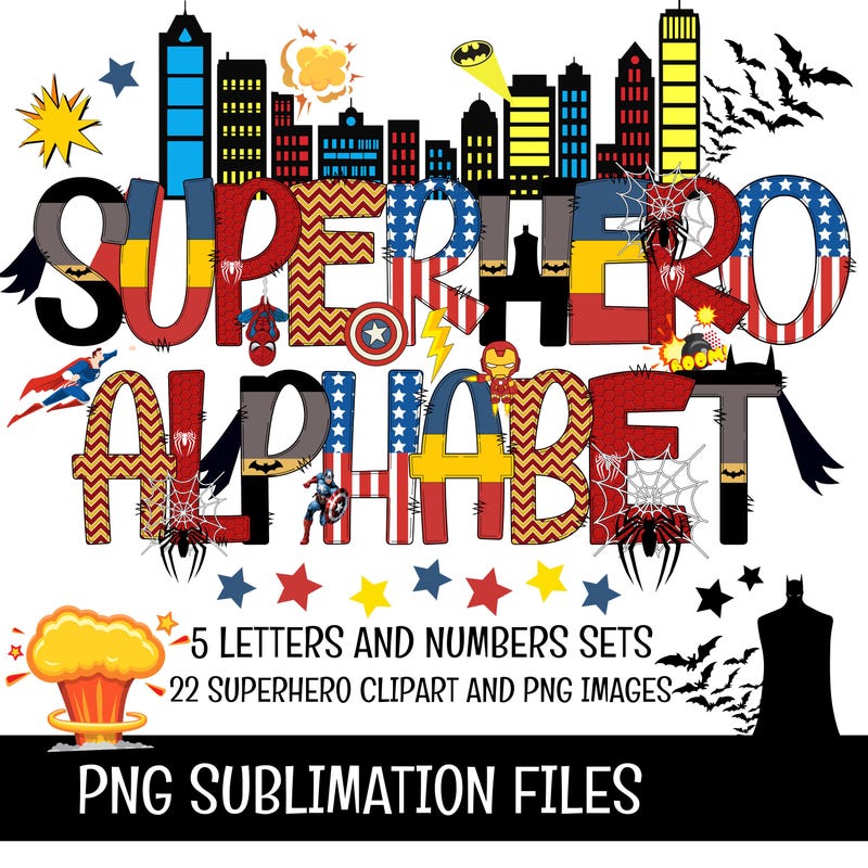 Superhero Letters - Etsy