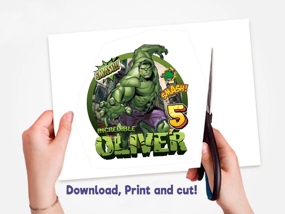 Printable Hulk Cake Topper hulk Birthday Party Cake Topper - Etsy