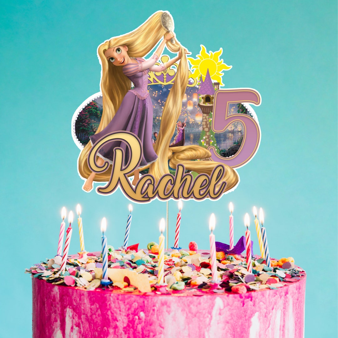 Printable Rapunzel Cake Topper, Rapunzel Birthday Party Cake Topper ...