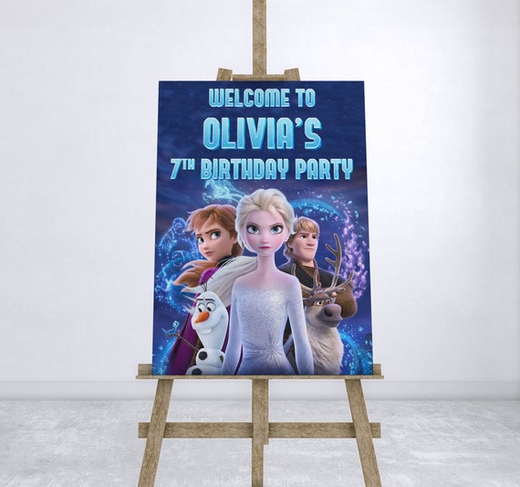 Frozen Elsa Birthday Welcome Sign Frozen Elsa Personalized - Etsy