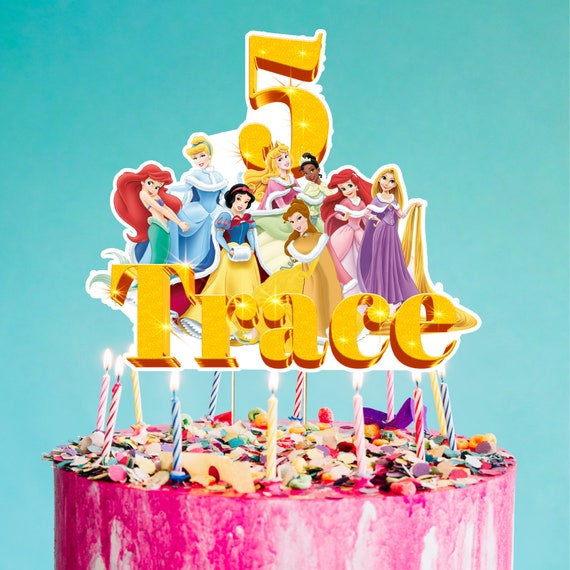 Printable Princess Cake Topper Princess Birthday Party Cake - Etsy