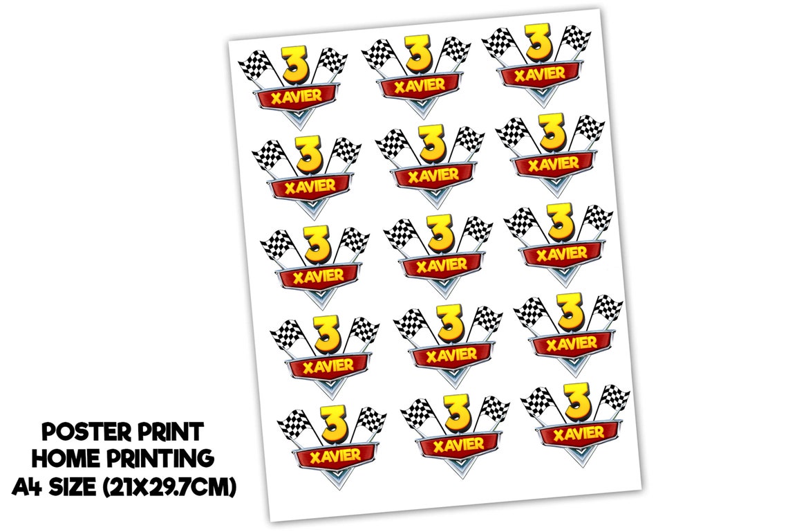 Printable Cars Custom Photo Cupcake Topper Personalised Cars - Etsy