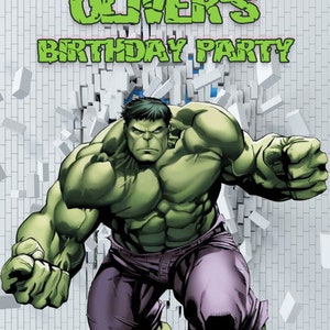 Hulk Birthday Welcome Sign, Hulk Personalized Birthday Welcome Sign ...