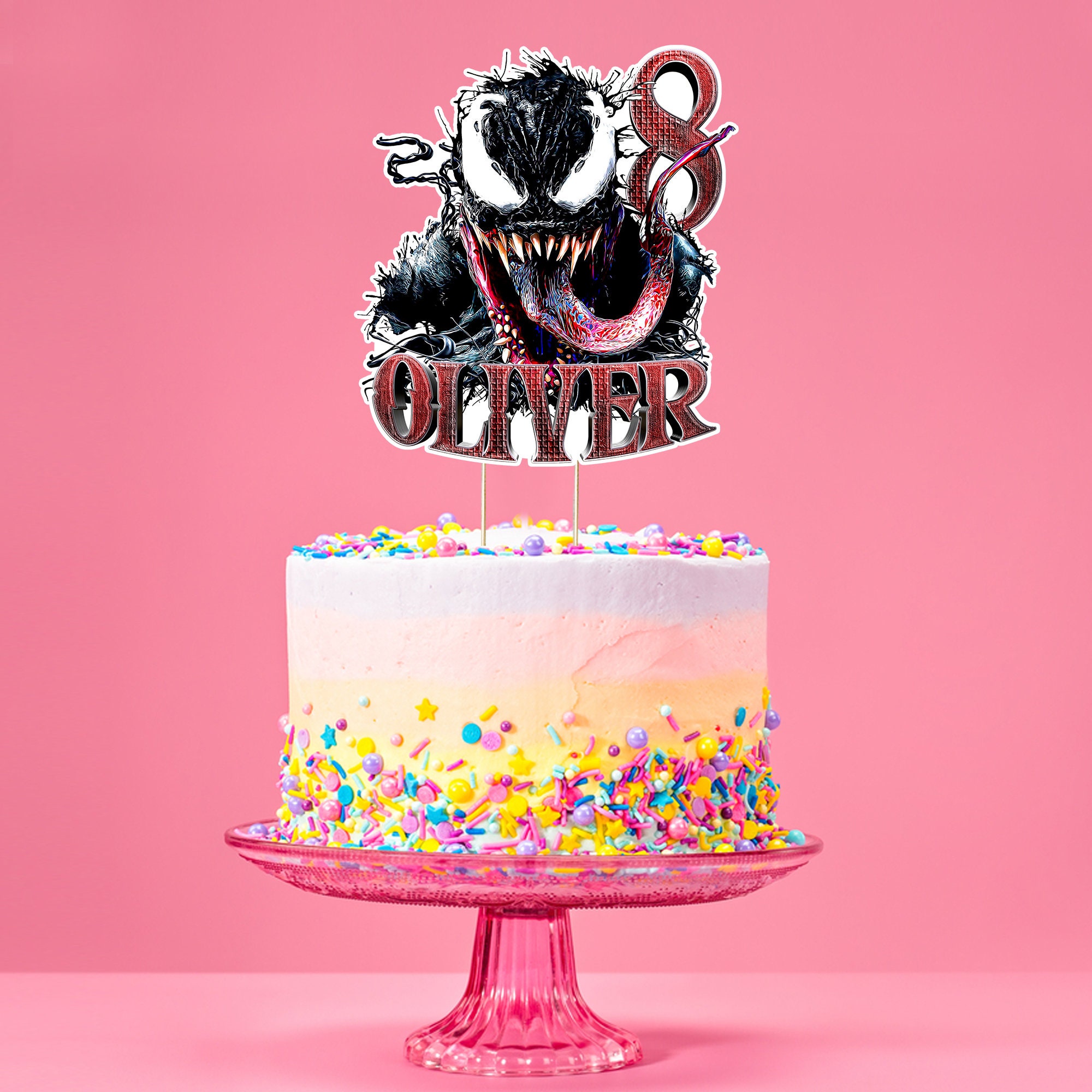 Printable Venom Cake Topper Venom Birthday Party Cake - Etsy