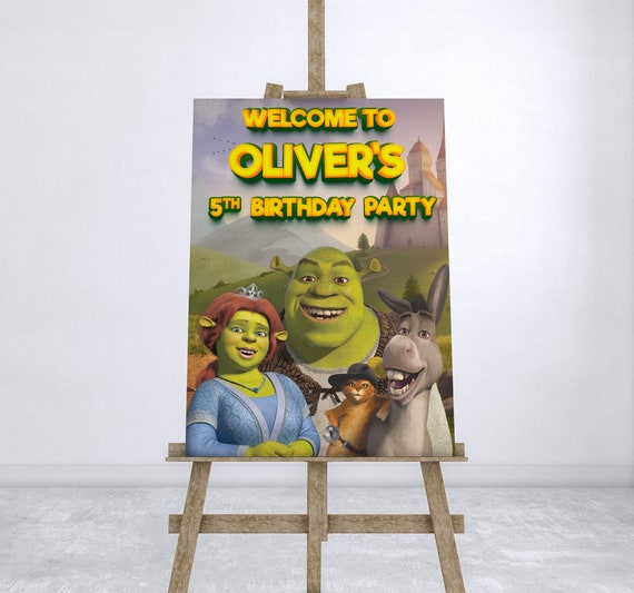 Shrek Birthday Welcome Sign Shrek Personalized Birthday - Etsy Australia