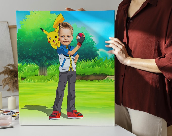 Become a Pokémon Trainer CUSTOM POKEMON PORTRAIT Pokémon Illustration ...