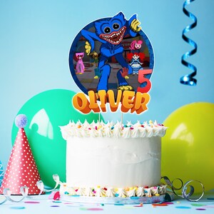 Printable Huggy Wuggy Birthday Cake Topper Huggy Wuggy Party - Etsy