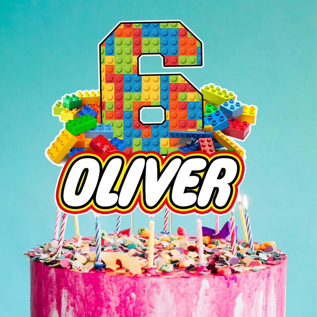 Printable Blocks Cake Topper, Building Blocks Birthday Cake Topper ...