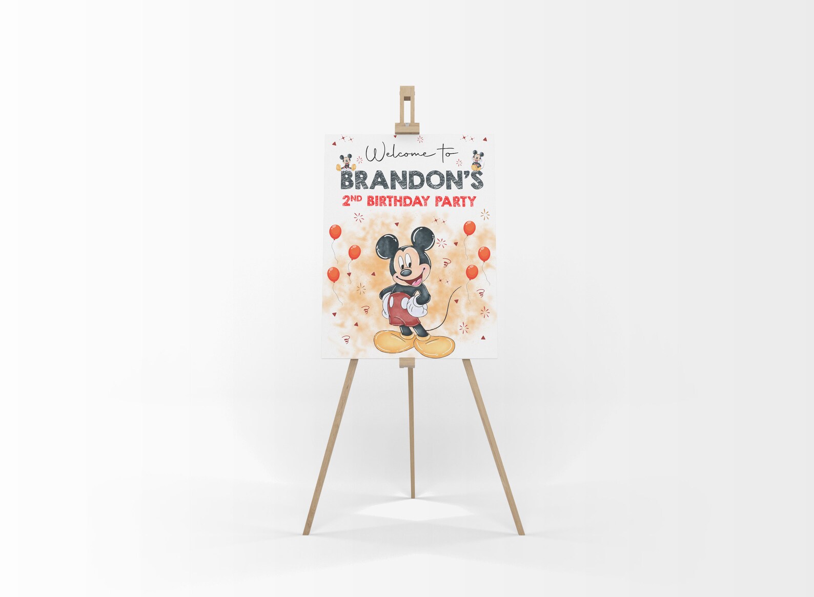 Mickey Mouse Birthday Welcome Sign Mickey Mouse Personalized - Etsy