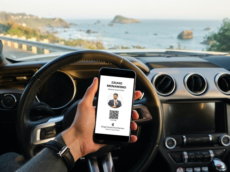 Aesthetic Digital Business Card Template With QR Code Scan - Etsy