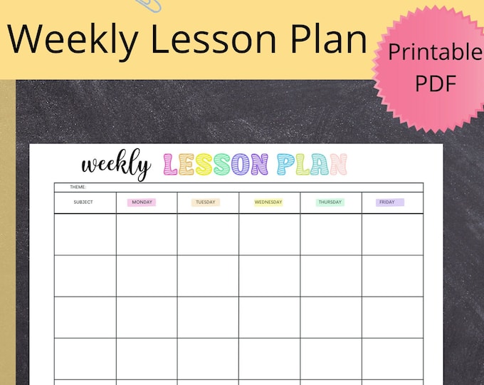 Weekly Curriculum Example - Etsy
