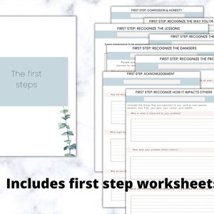 Addiction Recovery Worksheets| Sobriety Worksheets | Sobriety Planner ...