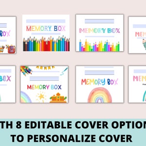 School Memory Box Printable Kids Keepsake Personalized Back to School ...