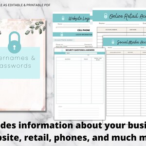 EDITABLE Emergency Binder Plus, Family Binder, Life Planner, Emergency ...