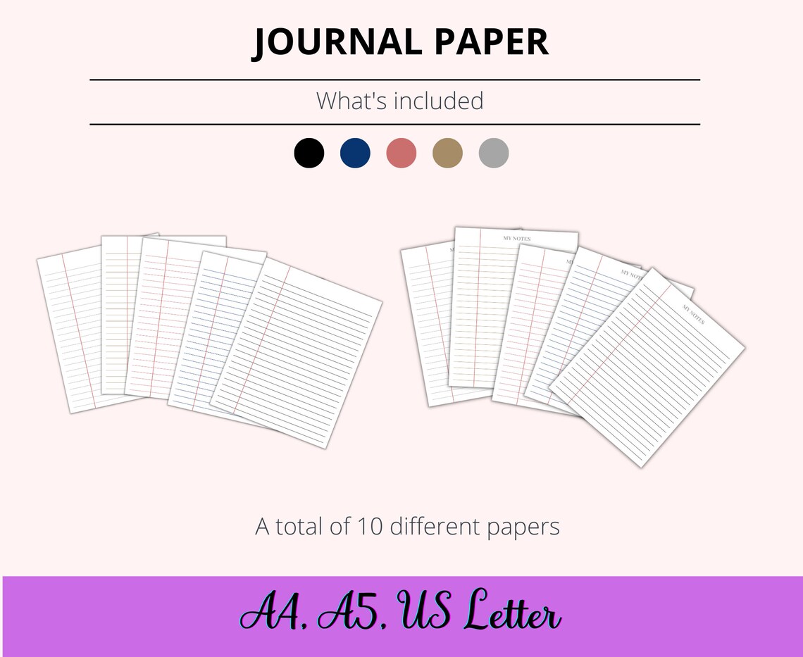 Printable Paper Notes Method Pages Insert Pages Printable - Etsy