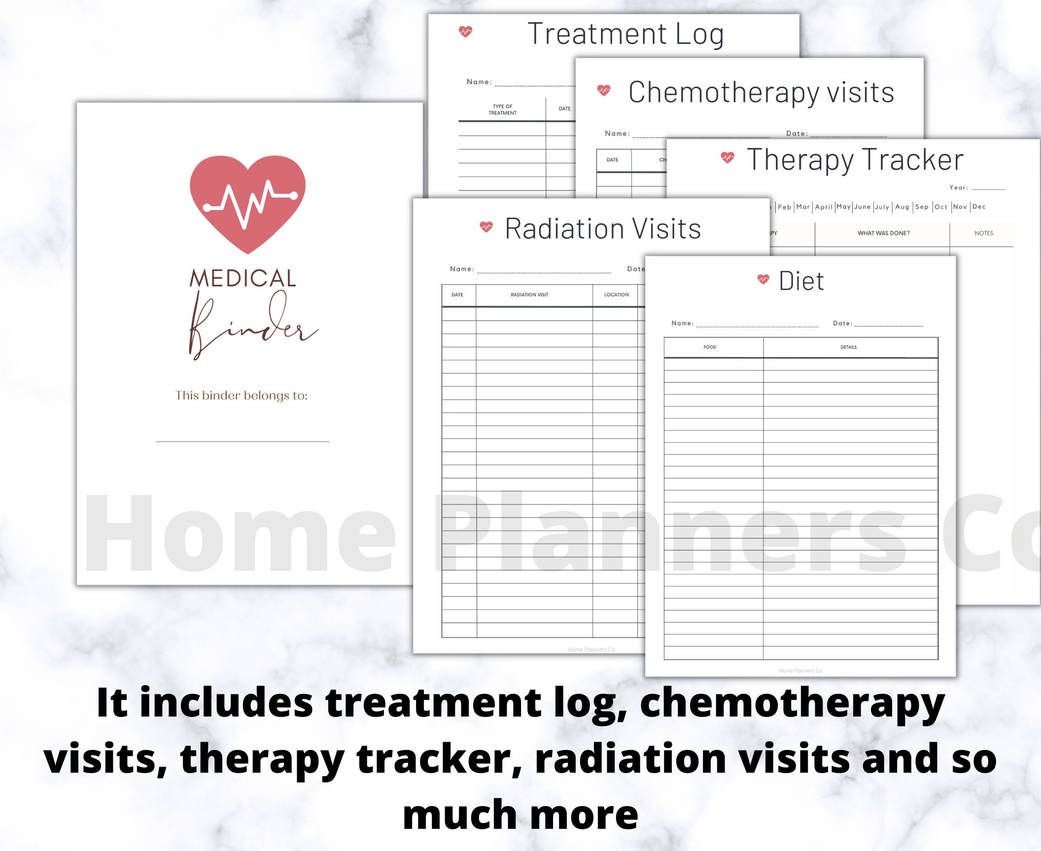 Medical Planner Fillable Printable PDF Medical Binder Cancer - Etsy ...