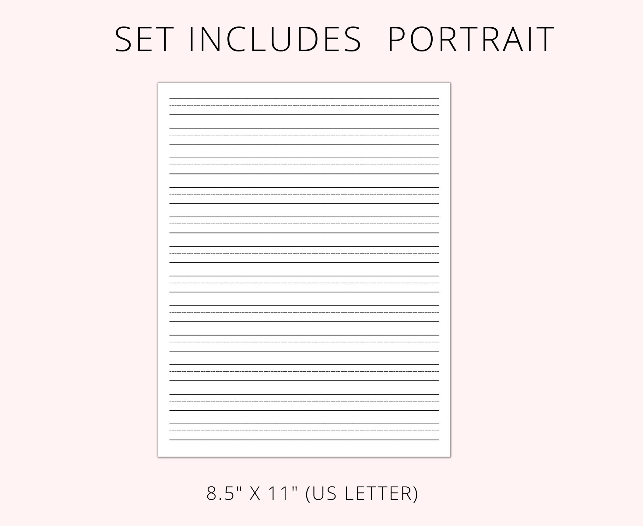 Practice Writing Paper Handwriting Paper Handwriting Sheet - Etsy