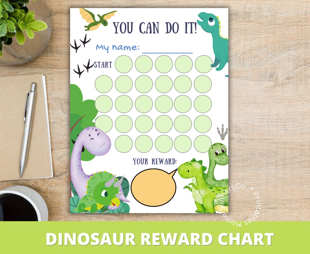 Dinosaur Reward Chart | Dinosaur Kids Behavior Chart | Dino Toddler ...