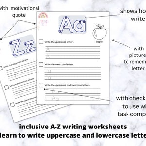 Trace and Write Alphabet Letters Learn to Write Worksheets |preschool ...