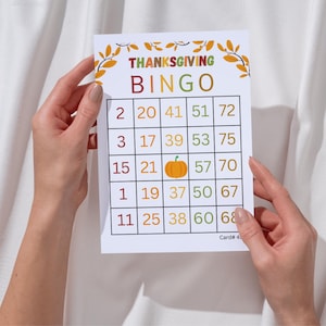 50 Thanksgiving Bingo Cards, Printable Bingo Game, Autumn Bingo, Fall ...