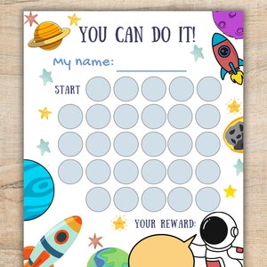 Outer Space Reward Chart | Printable Astronaut Kids Behavior Chart ...