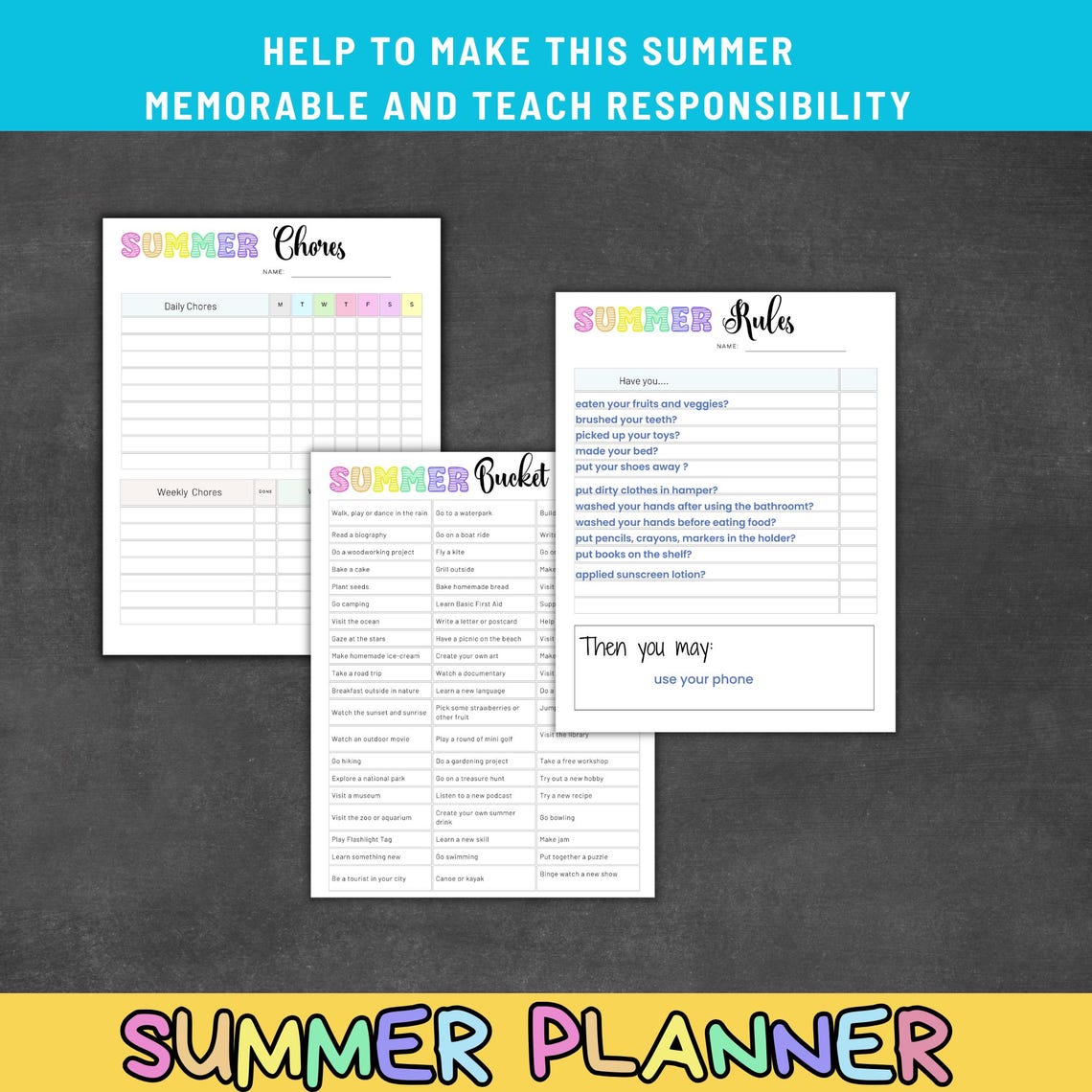 2026 Summer Planner Editable Printable Summer Calendar, Summer Kids ...