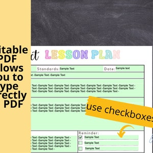 Editable Subject Lesson Plan Template, Printable Digital Lesson Planner ...