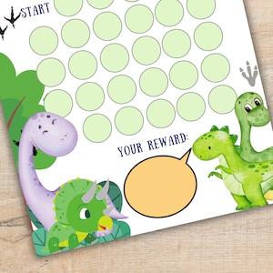 Dinosaur Reward Chart | Dinosaur Kids Behavior Chart | Dino Toddler ...