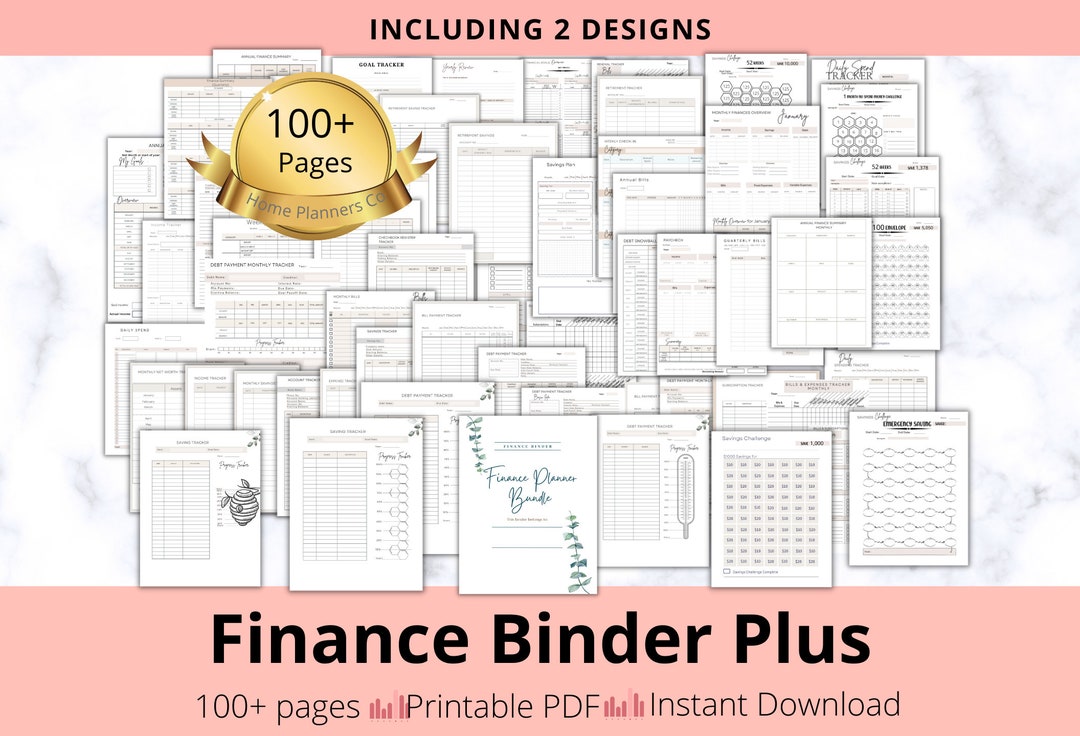 Finance Binder Plus, Finance Planner Bundle, Budget Planner Printable ...