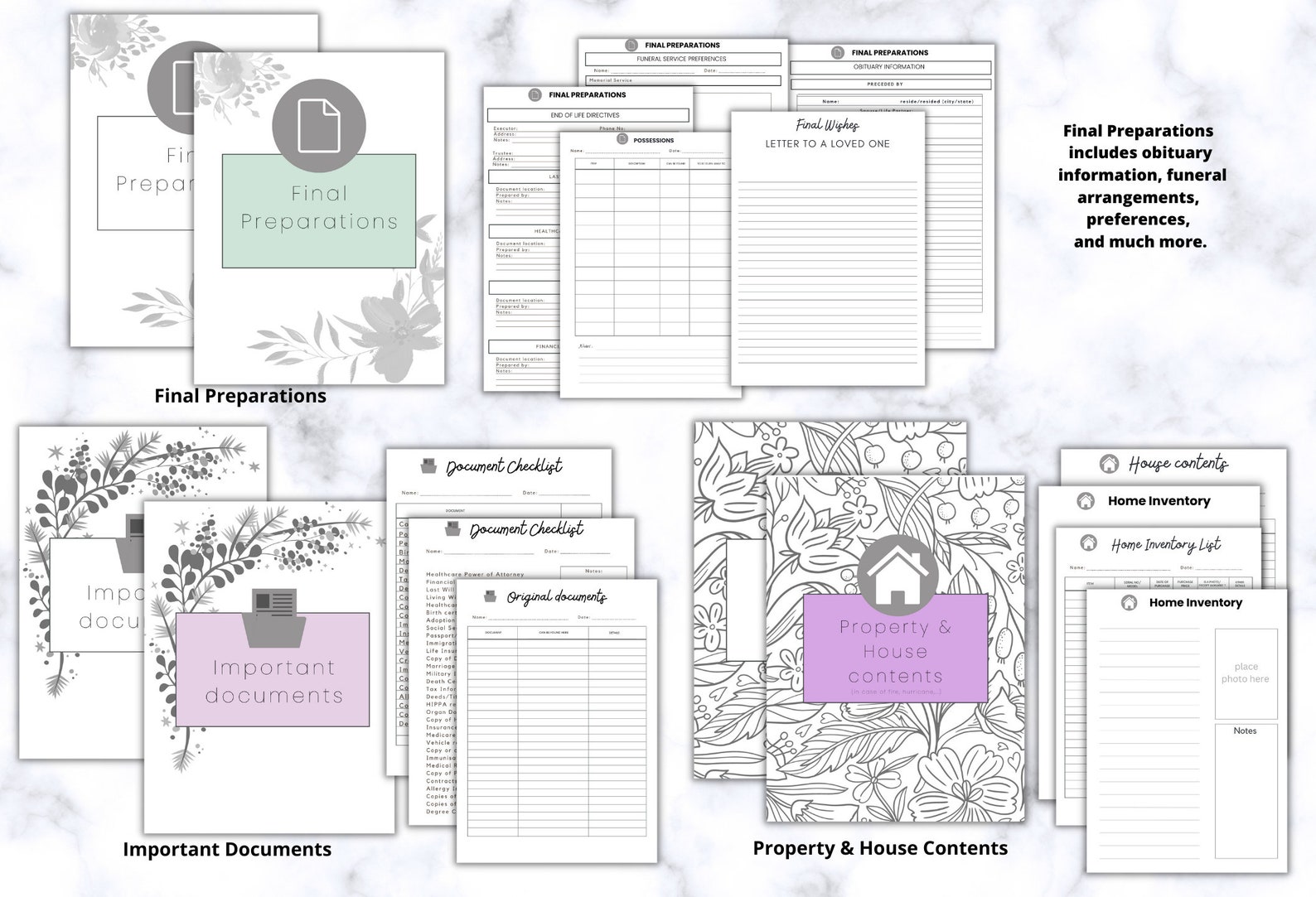 EDITABLE Just in Case Emergency Binder Plus Fillable PDF - Etsy