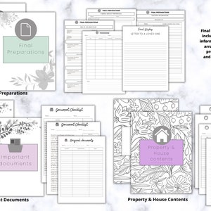 EDITABLE Just in Case Emergency Binder Plus Fillable PDF - Etsy