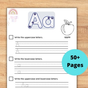 Trace and Write Alphabet Letters Learn to Write Worksheets |preschool ...