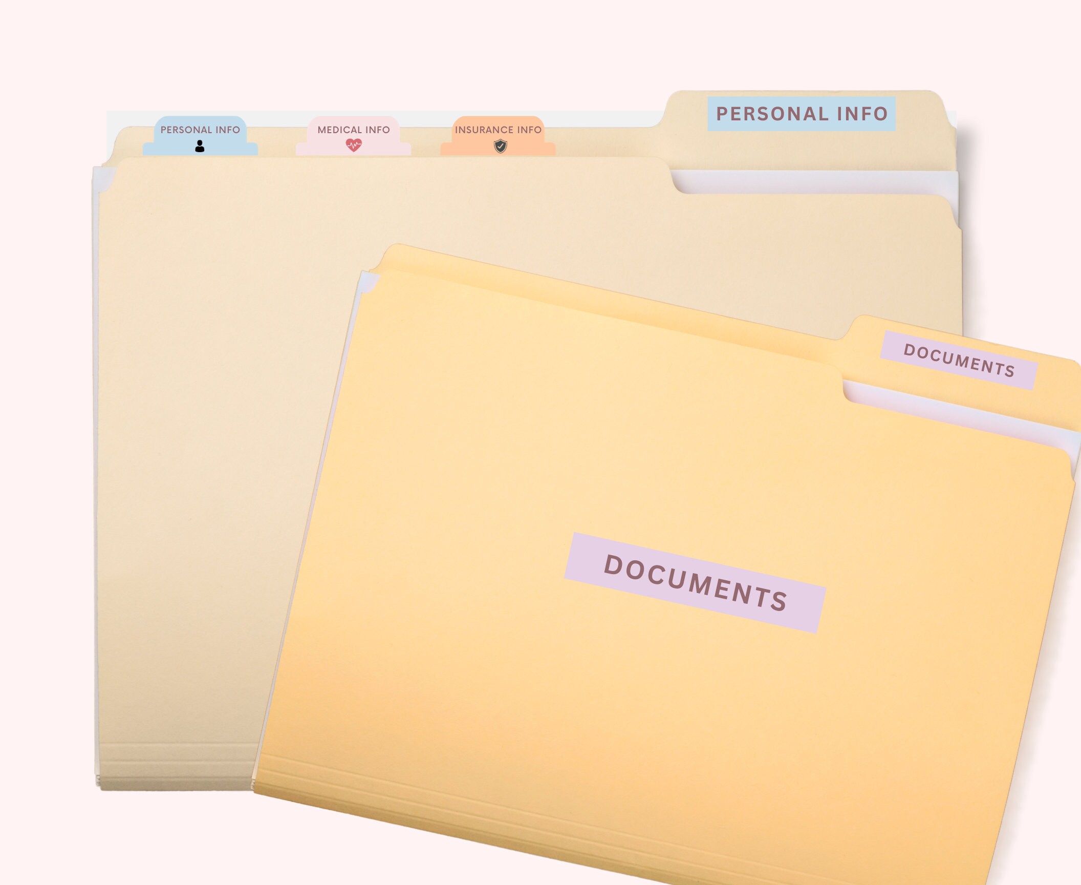 Printable Divider Tabs and Binder Labels for Just in Case - Etsy