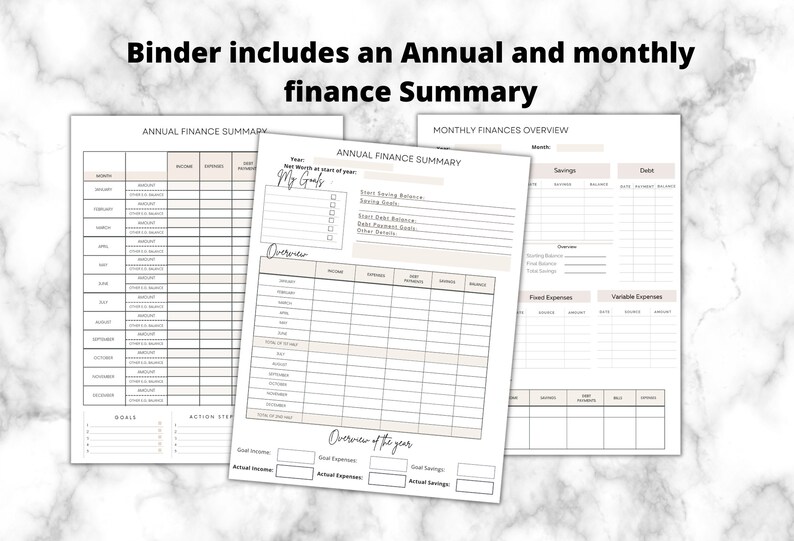 Finance Planner Bundle Savings Tracker Bundle Budget - Etsy