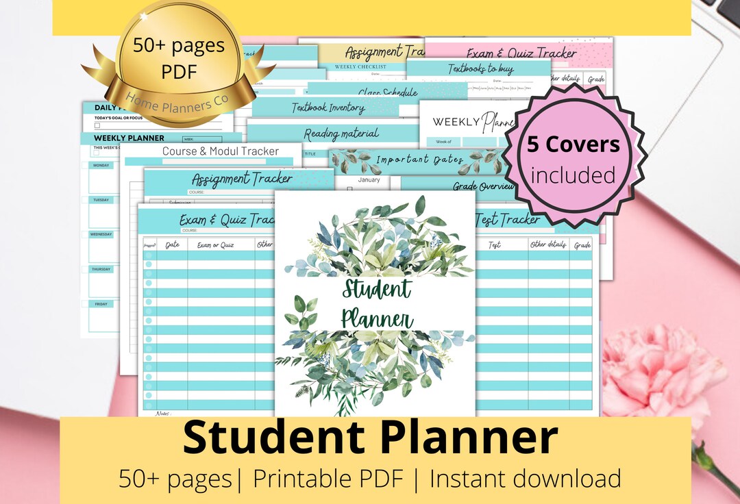 Student Planner | Printable Study Planner, Academic Planner, College ...