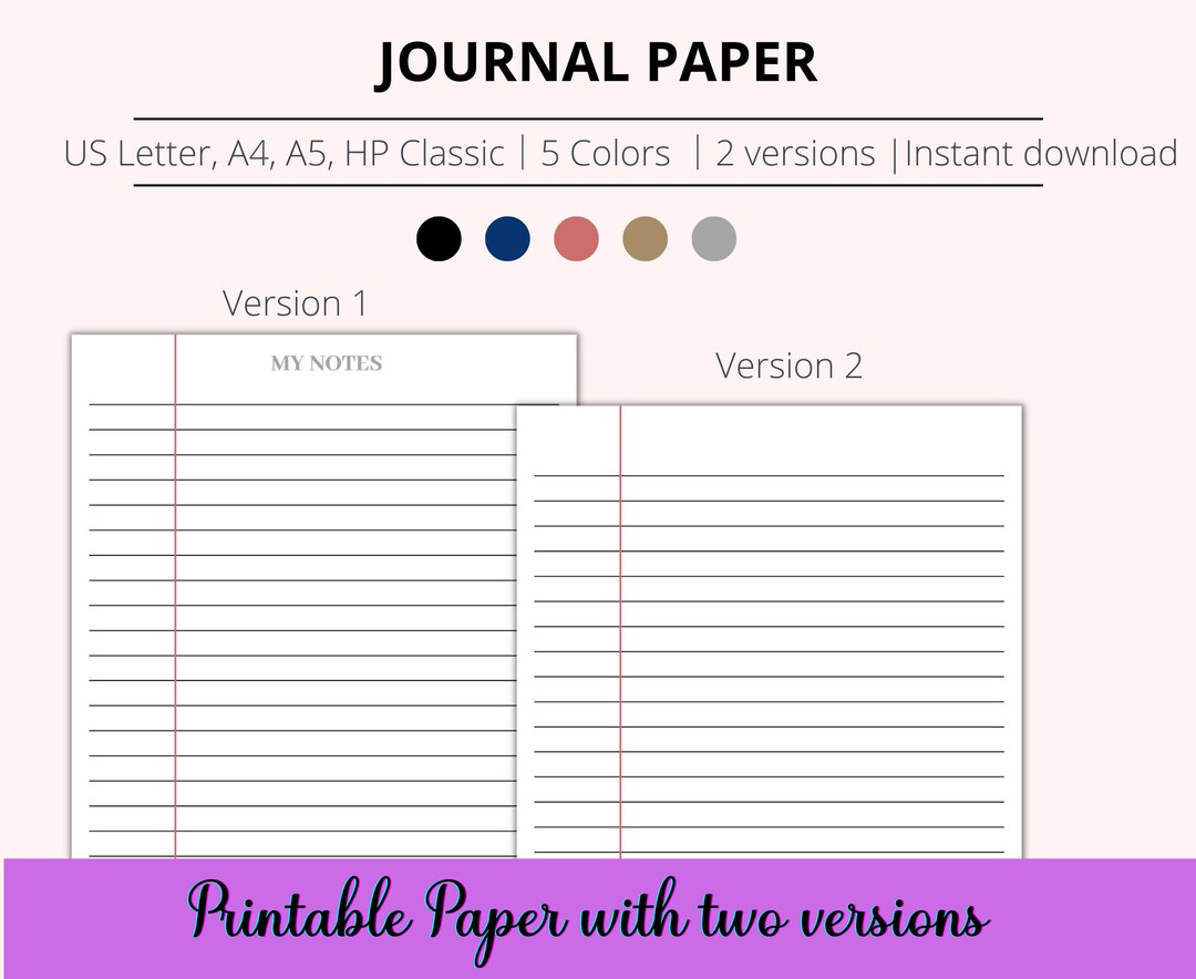Printable Paper Notes Method Pages| Insert Pages | Printable Paper ...