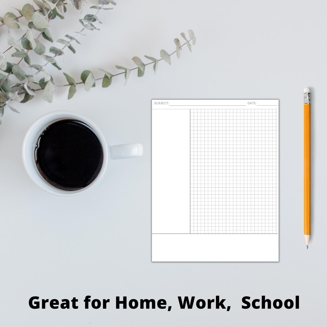 Grid Cornell Paper Notes Method Pages| Cornell Notes | Printable Paper ...