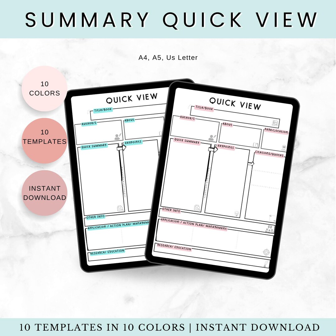 Quick View Study Template, Medical Template, Nursing School Study ...